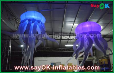 China 190T Nylon Oxford Inflatable Jellyfish Decoration with LED Light Remote Control 1.5m for sale
