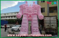 China Custom Pink Oxford Cloth Inflatable Robot 2m for Outdoor Advertising for sale