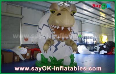 China Custom Inflatable Cartoon Dinosaur Mascot 2m-10m Tall PVC Oxford Cloth Blow Up Character for sale