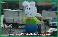 China Inflatable Bunny Rabbit 2m Height 210D Oxford Cloth Lovely Cartoon Character for Promotion for sale