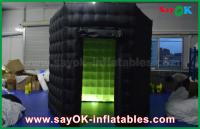 China Custom Inflatable Photo Booth 2.5m with LED Light Oxford Cloth Black White 1 Door for sale