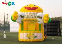 China Inflatable Lemonade Stand 3x3x4m Yellow Fruit Dome Tent with Blower for sale