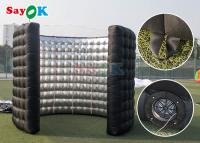 China Inflatable 360 Photo Booth Backdrop Wall 9.8x4.9x7.5ft with LED Lights for Events for sale