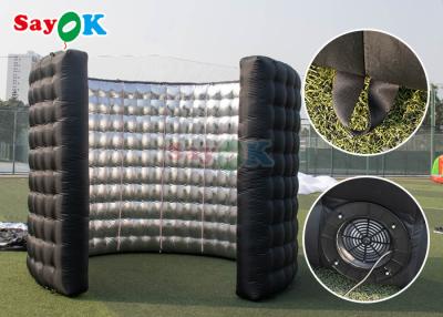 China Inflatable 360 Photo Booth Backdrop Wall 9.8x4.9x7.5ft with LED Lights for Events for sale