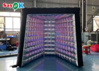 China Oxford Portable Inflatable Photo Booth Studio Tent Backdrop Black LED Inflatable Cube V Shaped Enclosure 250W 210D for sale