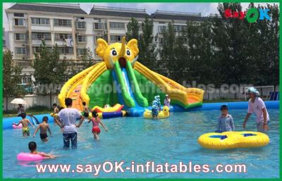 China Customized Inflatable Water Slide for Kids Giant Elephant Bull Cartoon Bouncer with Blower 10ft for sale
