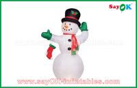 China Inflatable Christmas Snowman 210D Oxford Cloth 2m Height CE UL Certified Cartoon Character for sale