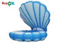China Giant Inflatable Clam Shell Stage Decoration 3m with LED 17 Color Lights for sale