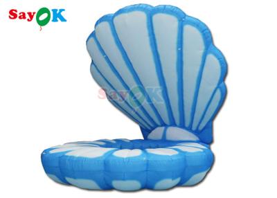 China Giant Inflatable Clam Shell Stage Decoration 3m with LED 17 Color Lights for sale