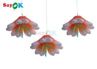 China 6.6FT Giant Inflatable Flower with LED Lights 2m Oxford Cloth for Park Wedding Decoration for sale