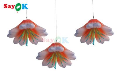 China 6.6FT Giant Inflatable Flower with LED Lights 2m Oxford Cloth for Park Wedding Decoration for sale