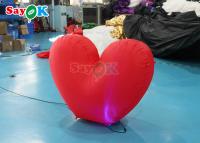 China Giant Inflatable Heart Light Red Wedding Proposal Decoration 1.5m 2.0m for sale