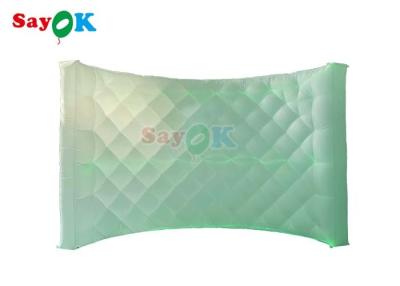 China White LED Inflatable Photo Booth Curved Wall 3x1.5x2.3m for Exhibition Stands for sale