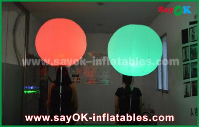 China 190D Nylon Cloth Inflatable LED Ball 0.8m Diameter Windproof Promotional Balloon for sale