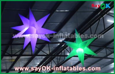 China 1.5m 190D Nylon Inflatable Star with RGB LED Light Remote Control 16 Colors for sale