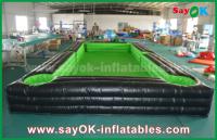 China Inflatable Soccer Football Field PVC Tarpaulin Portable Giant Outdoor Game Court with CE Blower Custom Size for sale