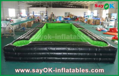China Inflatable Soccer Football Field PVC Tarpaulin Portable Giant Outdoor Game Court with CE Blower Custom Size for sale