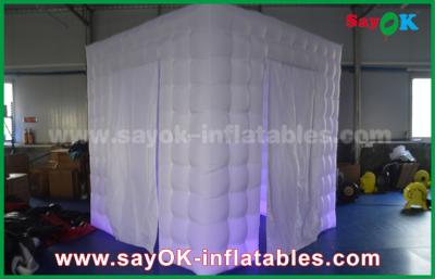 China Inflatable Photo Booth 2.5m x 2.5m x 2.5m 210D Oxford with LED Lights and CE Blower for sale