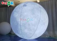 China 6.6ft LED Inflatable Moon Balloon Large Planet Decoration for Events Outdoor for sale
