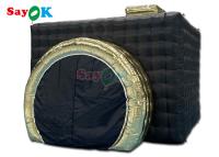 China Black LED Inflatable Camera Photo Booth 3.5×2.8×2.5m for Commercial Events and Exhibitions for sale