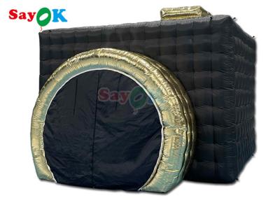 China Black LED Inflatable Camera Photo Booth 3.5×2.8×2.5m for Commercial Events and Exhibitions for sale