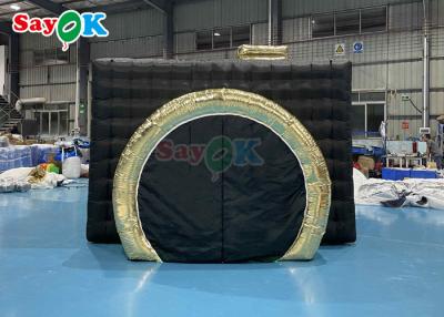 China Inflatable Photo Booth 3.5x2.8x2.5m Black Oxford Cloth with Camera CE ROHS for sale