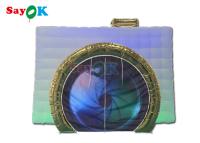 China Inflatable Party Tent 3.5x2.8x2.5m LED Light Portable Photo Booth White Gold for sale