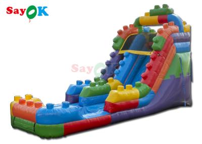 China Commercial 25ft Inflatable Water Slide Double Lane PVC Bouncer for Kids with Blower for sale