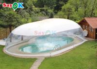 China Customized Inflatable Swimming Pool Cover Dome Transparent PVC Pool Enclosure 220V Blower for sale