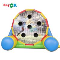 China Commercial Inflatable Football Dartboard 4m High PVC Tarpaulin Axe Throwing Game for Sport Events for sale