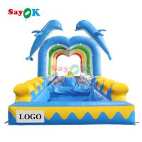 China Commercial 39ft Inflatable Water Slide Long Blue Urban Slide for Kids Rental for sale