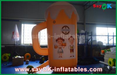 China Custom Inflatable Beer Cup for Promotion Party 3m PVC Oxford Cloth Advertising for sale