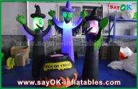 China Custom 210D Oxford Cloth Inflatable Scary Ghosts Magic Jar with LED Lighting for Halloween Decoration 1-4m for sale