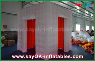 China Inflatable Photo Studio 2.5m x 2.5m x 2.5m Two Doors LED Lighting Photo Booth Tent for sale
