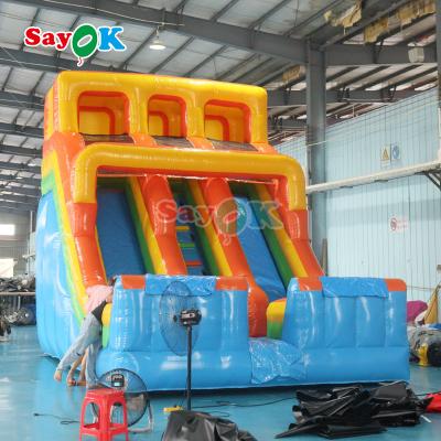China Commercial 25ft Inflatable Water Slide with Pond for Kids Outdoor PVC Bouncer Slide for sale