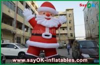 China Custom Height Outdoor Inflatable Santa Claus Christmas Decoration with LED Lights 100-240V for sale