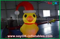 China Custom Inflatable Yellow Duck Character Balloon 2-8m RGB LED Lighting with Blower for Events for sale