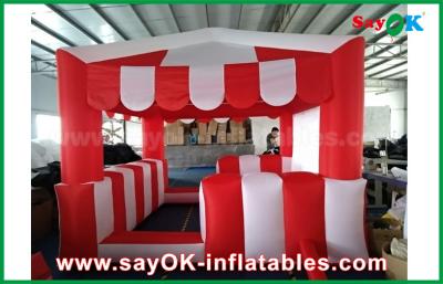 China Custom Inflatable House Tent 3x3x3.5m Red White Event Advertising Air Tent for sale