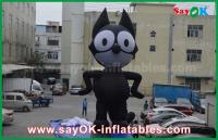 China 6mH Inflatable Advertising Cat Character Oxford Cloth Black Inflatable Cartoon Model for Events for sale