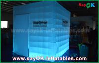 China Sayok Inflatable LED Photo Booth 2.4m Square Fire-Resistant Portable Party Tent for sale