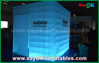 China Sayok Inflatable LED Photo Booth 2.4m Square Fire-Resistant Portable Party Tent for sale