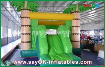 China Customize Coconut Tree Green Inflatable Bouncer House For Playing for sale