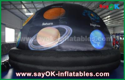 China Black 210D Oxford Cloth Inflatable Planetarium Dome 6m Diameter for Education for sale