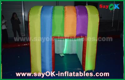 China Inflatable Party Tent 2.5x2.5x2.5m with LED Lights Portable Photo Booth for Events for sale