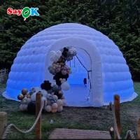 China Waterproof 210D Oxford Cloth Inflatable Igloo Dome Tent 6m 8m 10m with LED Lights and Blower for sale
