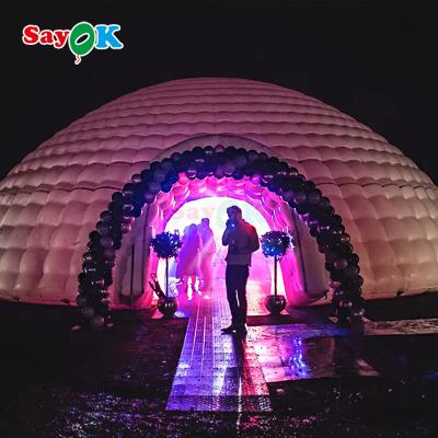China Portable Waterproof Oxford Fabric Large Inflatable Igloo Tent 6m 8m 10m for Party Event Wedding Rental for sale