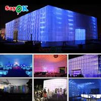 China Waterproof Oxford Cloth Inflatable Party Tent 10x20x5m for 200 People with LED Lights for sale