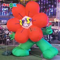 China Customized Giant Inflatable Rich Flower with LED Lighting for Outdoor Advertising Decoration for sale