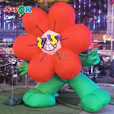 China Customized Giant Inflatable Rich Flower with LED Lighting for Outdoor Advertising Decoration for sale