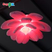 China Giant Inflatable Lotus Flowers with LED Light 1m 2m for Wedding Stage Decoration for sale